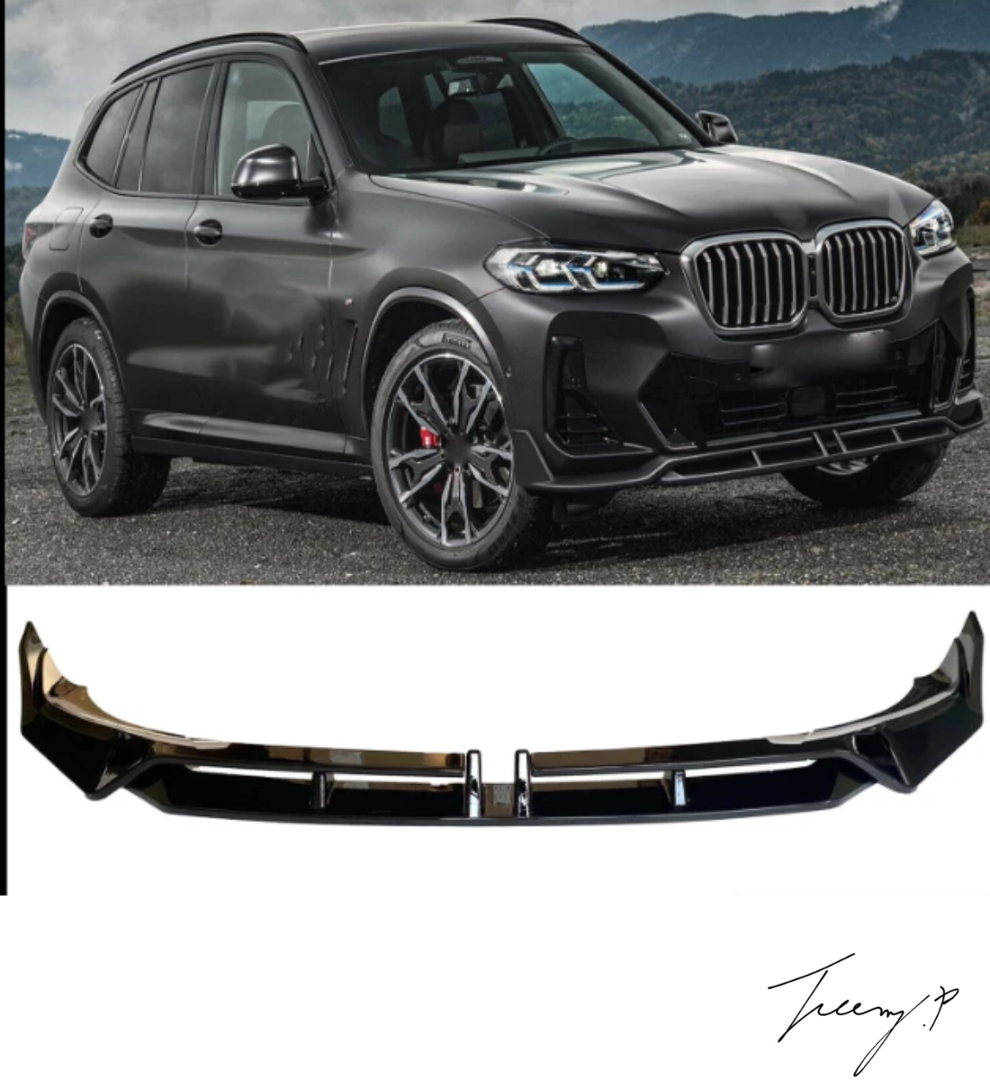 BMW X3 G01 X4 G02 X3M X4M Facelift (2021+) M Performance Front Splitte ...