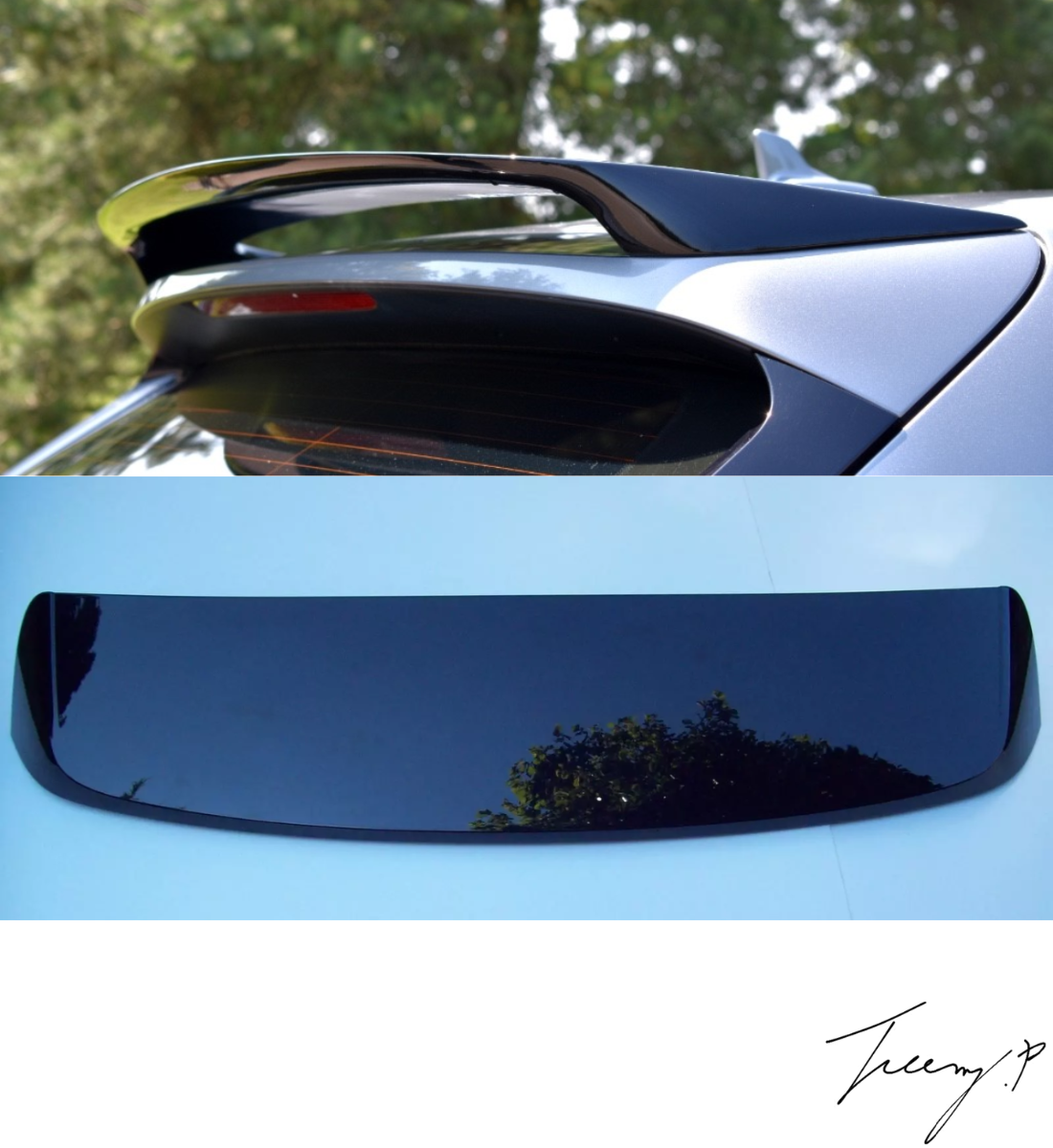 Bentley Bentayga Estate Rear Roof Spoiler Lip Wing Black Metallic Fini ...