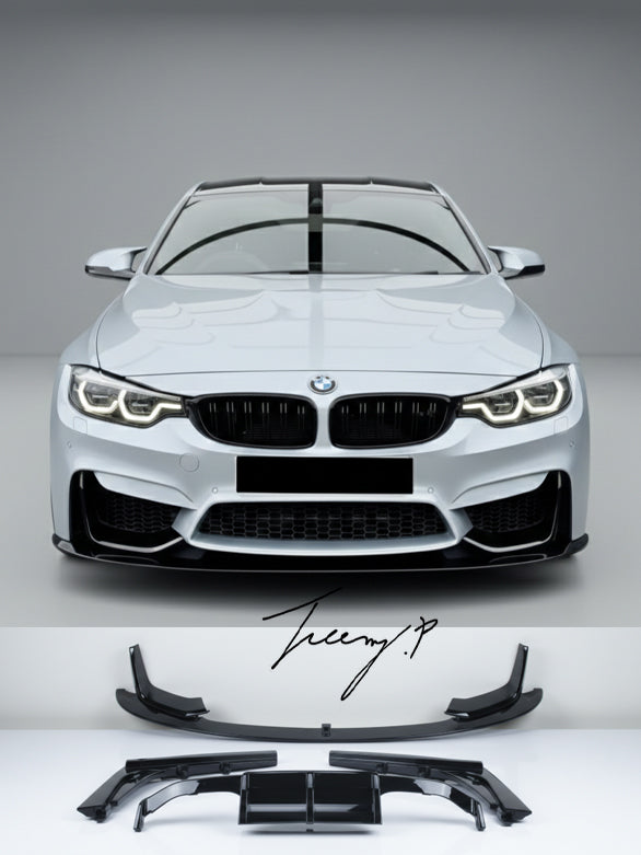 BMW M3 M4 F80 F82 F83 (2014-2020) Gloss Body Kit Front Splitter Rear D ...