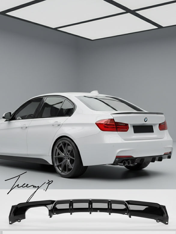 BMW 3 Series F30/F31 (2012–2019) MP Style Rear Diffuser Single Exhaust ...