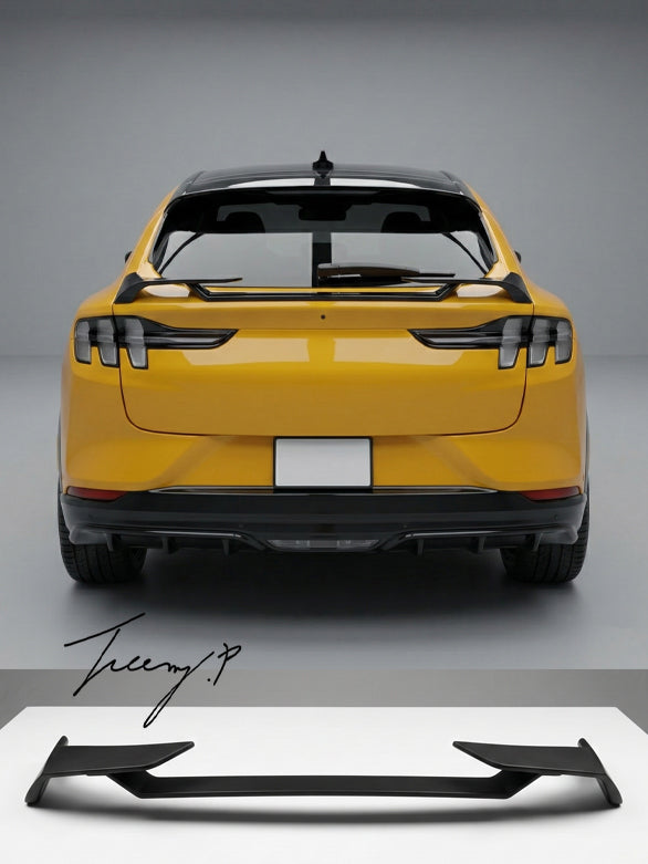 Ford Mustang Mach E Rear Spoiler Shelby Style Gloss Black Boot Wing Li ...