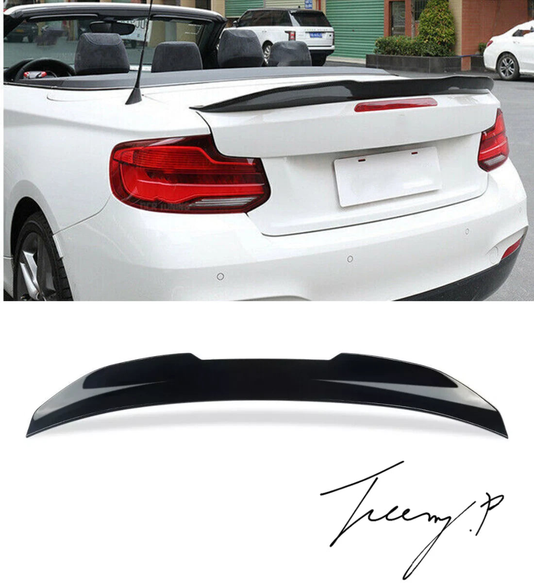 BMW 2 Series F23 Convertible Rear Boot Spoiler PSM Style Gloss Black ...