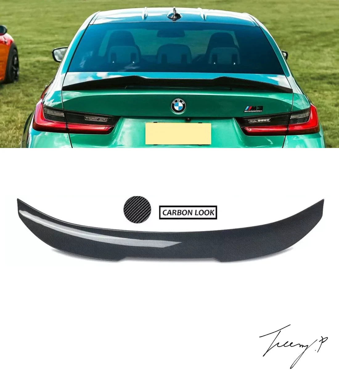 BMW M3 G80 & 3 Series G20 Trunk Spoiler PSM Style Highkick Carbon Fibe ...