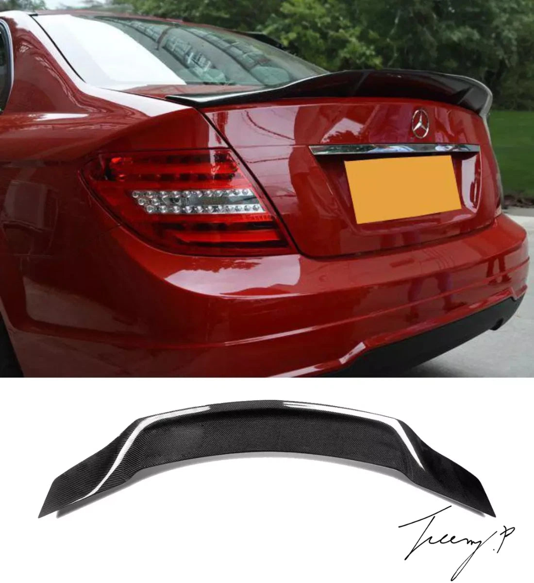 Mercedes C-Class W204 (2008–2014) RENNtech PSM Style Carbon Boot Spoil ...