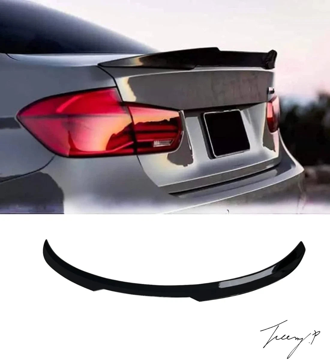 BMW 3 Series F34 (2012–2019) GT Gran Turismo Gloss Black Rear Boot Lid ...