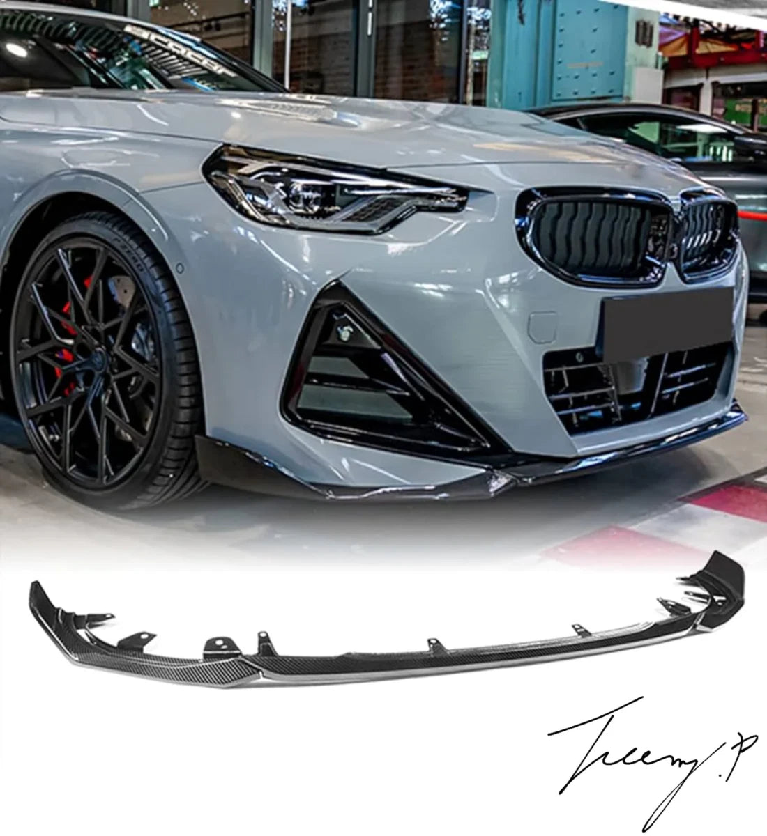 BMW 2 Series G42/G43 M235i M240i (2022–present) Gloss Carbon Effect Fr ...